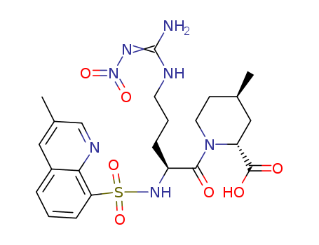 74874-10-5 (2R,4R)-1-[(2S)-5-[[Imino(nitroamino)methyl]amino]-2-[[(3-methyl-8-quinolinyl ...